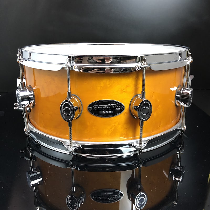 PDP SXE 6x14 Maple Shell - Amber Lacquer / Birdseye | Reverb