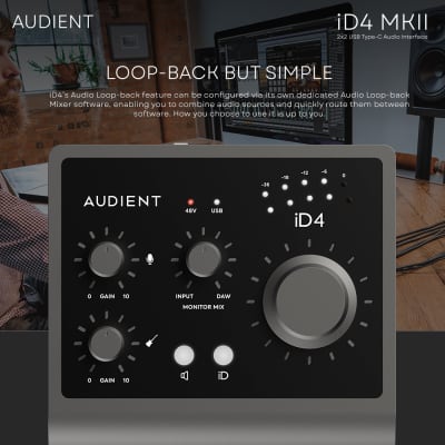 Audient iD4 MKII Desktop 2x2 USB Type-C Audio Interface w/ | Reverb