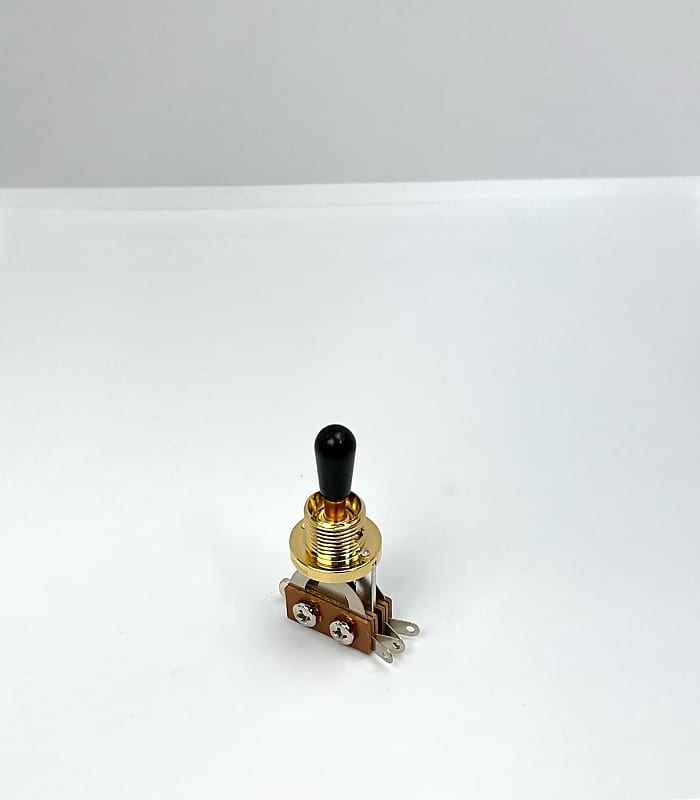 3 Way Toggle Switch (Select Colors) - Gold - Black Tip | Reverb