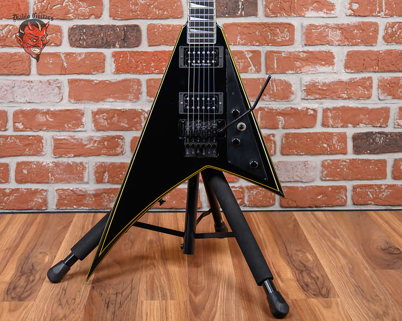 Jackson USA Select Randy Rhoads RR1 Black w/ Gold Pinstripes | Reverb