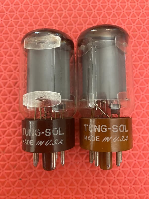 Matched Pair Tung-Sol 5881 Vacuum Tubes Valves | Reverb