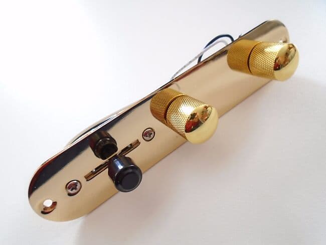 Plate Control TELECASTER Complete Gold Control Plate for | Reverb