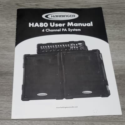 Harbinger HA80 4 channel PA System 2000s Black Excellent | Reverb