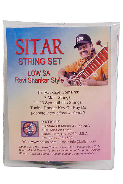 Batish Sitar String Set Pro Low Sa | Reverb