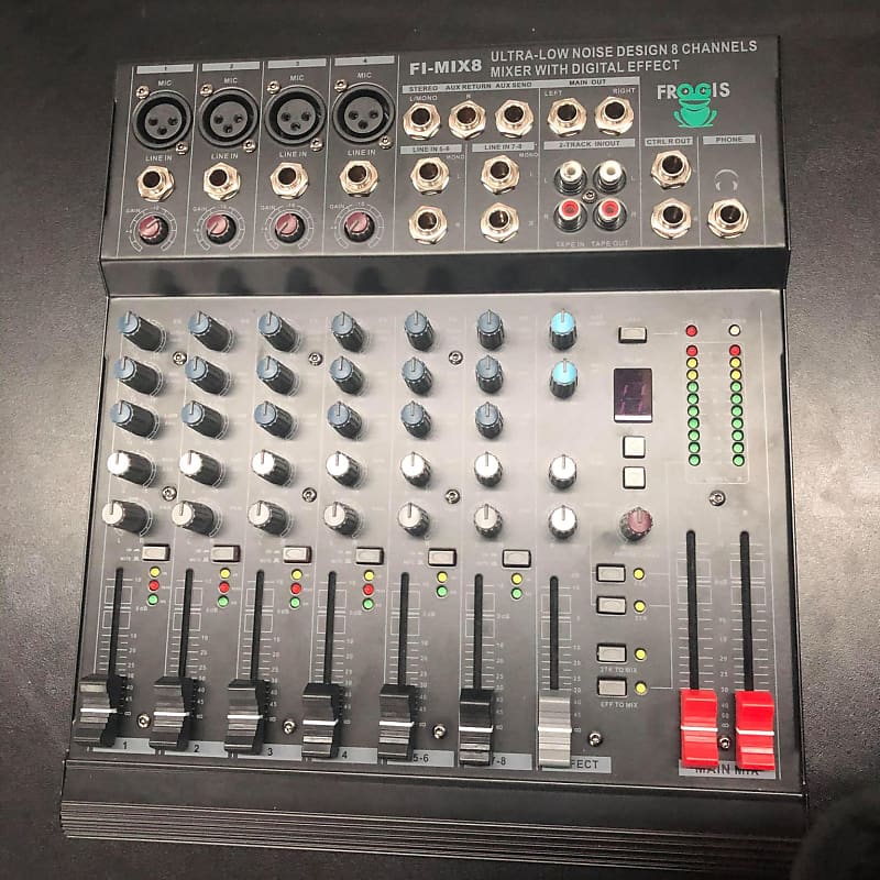 FROG-IS MIX-8 8x2 Channel Mixer | Reverb