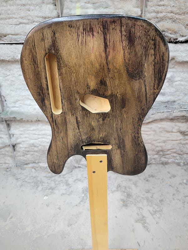 JIm Cat Telecaster Ebony stain Paulownia wood | Reverb