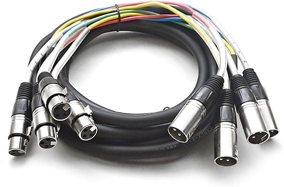 4 CHANNEL XLR SNAKE CABLE -15 Feet -Pro Audio Patch | Reverb
