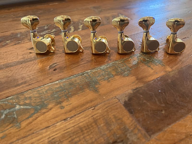 Gotoh tuners 510 6 in line Gold | Reverb