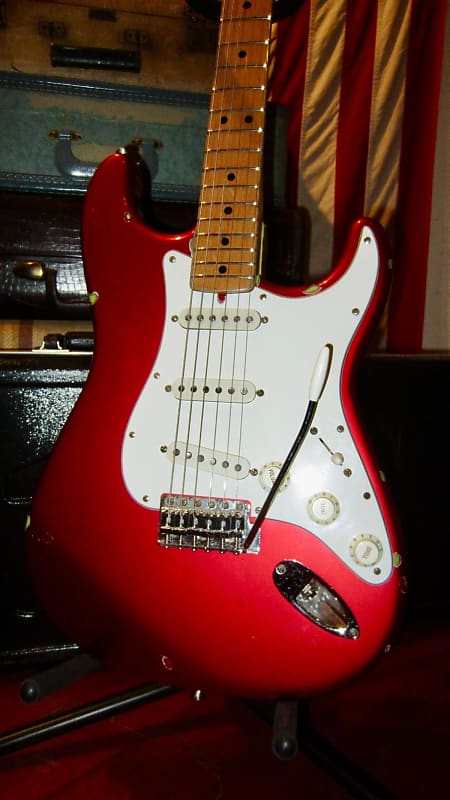 1974 Fender Stratocaster Candy Apple Red Reverb Australia