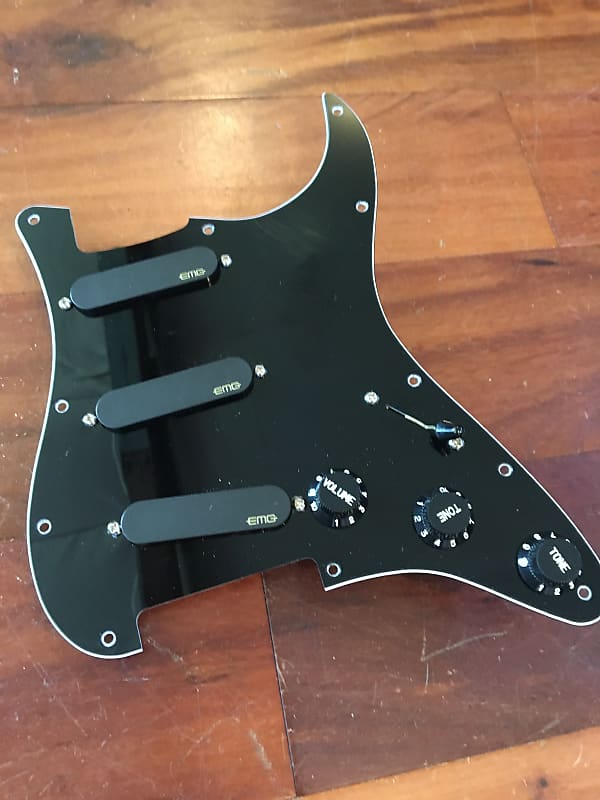 EMG SA DG20 SPC EXG David Gilmour Strat Stratocaster Black | Reverb