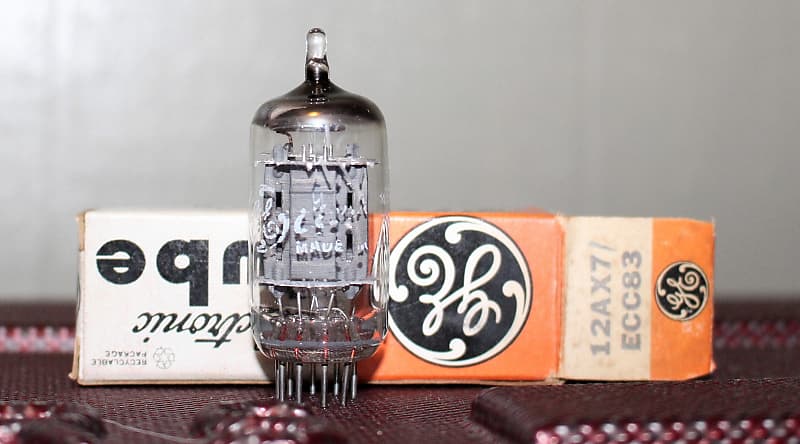 GE 12AX7 ECC83 PERFECT BALANCE LONG PLATE HALO GETTER TEST | Reverb