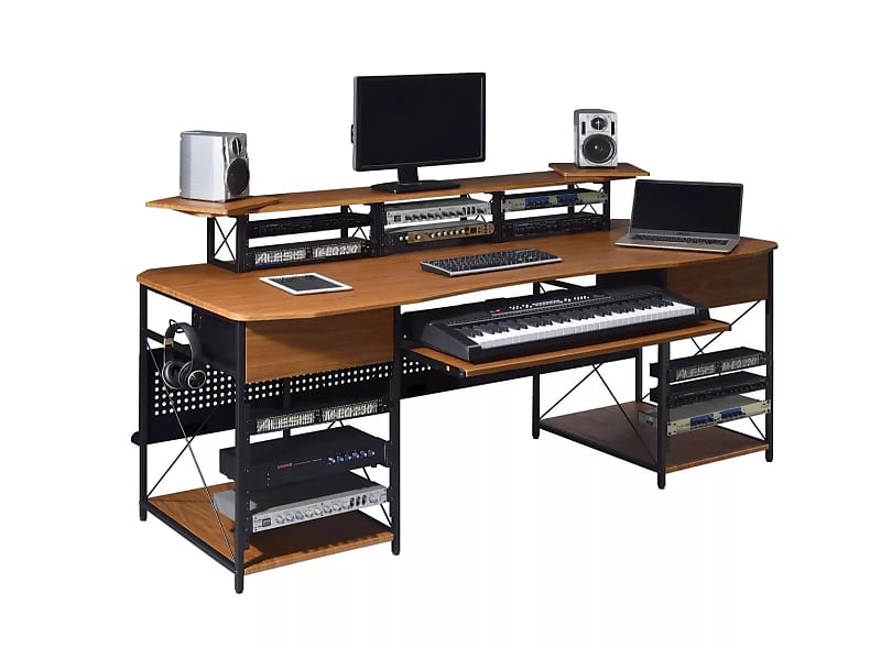 Pro Music Studio Desk Workstation - 3 x 4U & 2 x 9U Racks, | Reverb