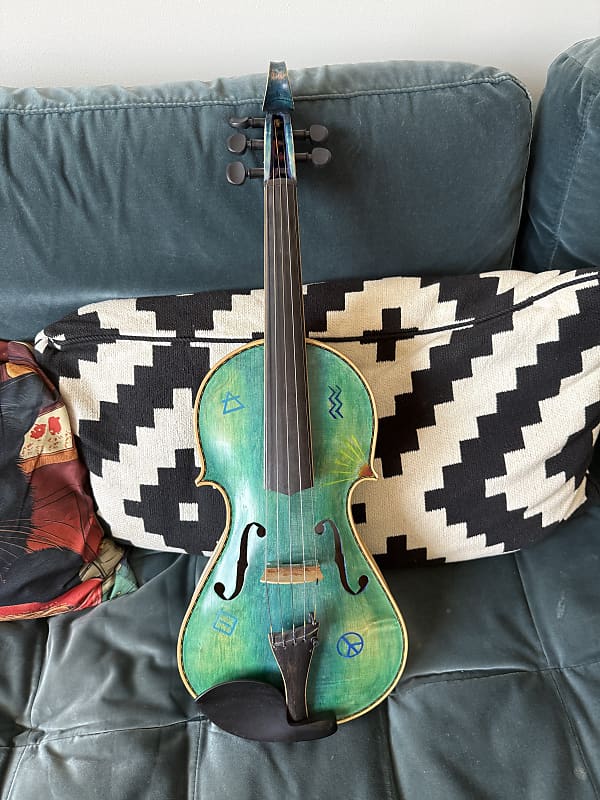 Tim Phillips 5 string violin 2023 - Green blue | Reverb UK