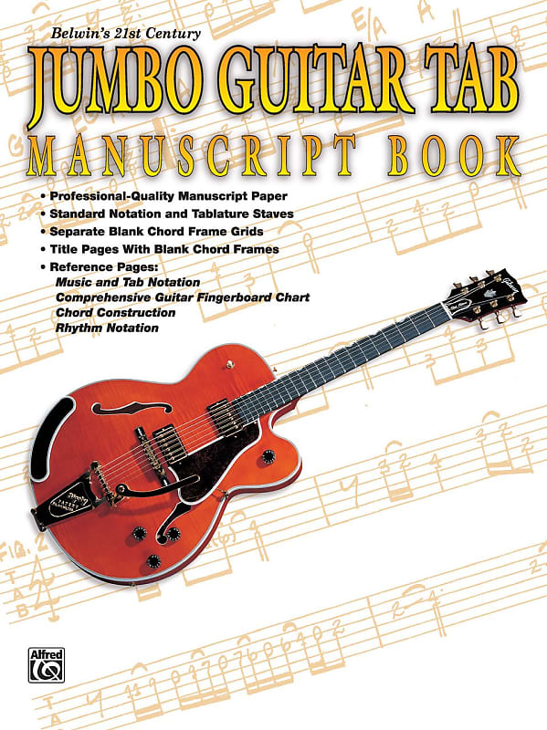 Belwin's 21st Century Jumbo Guitar TAB Manuscript Book | Reverb