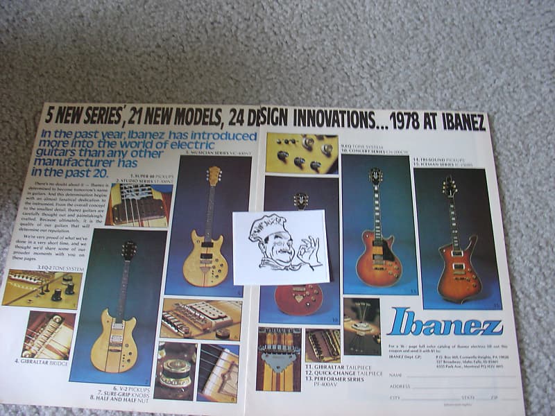 Ibanez Vintage Advertisement for Ibanez Guitar the lineup for | Reverb