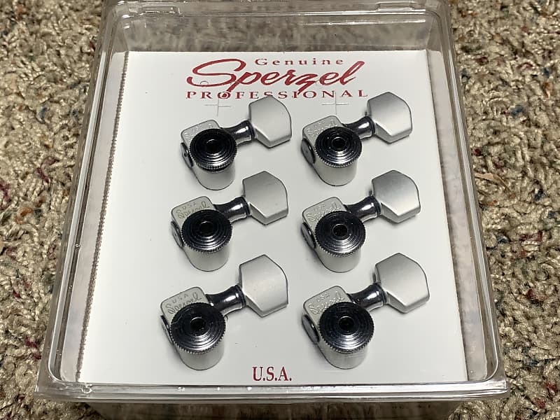 Sperzel 6L trim lock tuners 2022 Satin Chrome | Reverb
