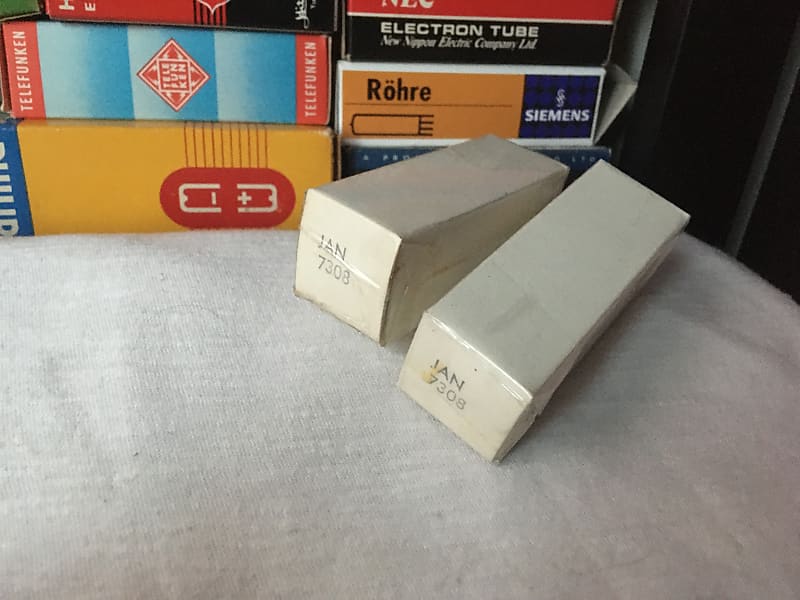 2 NOS Sylvania 7308 Preamp Audio Mic Tubes ~ 6922 Bass | Reverb
