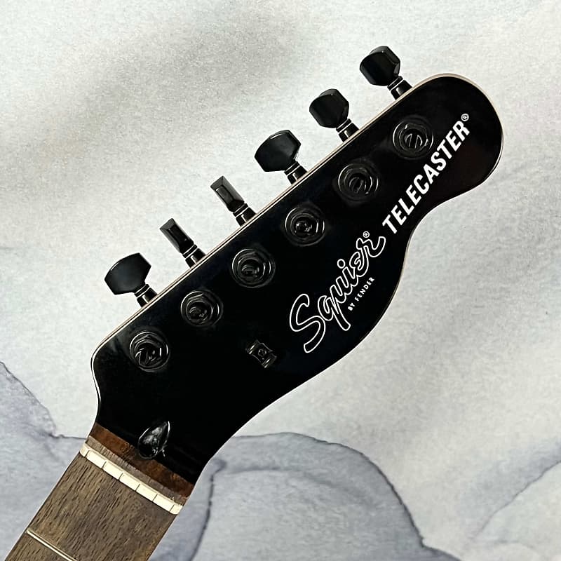 Squier Loaded Telecaster Neck with Black Painted Headstock | Reverb