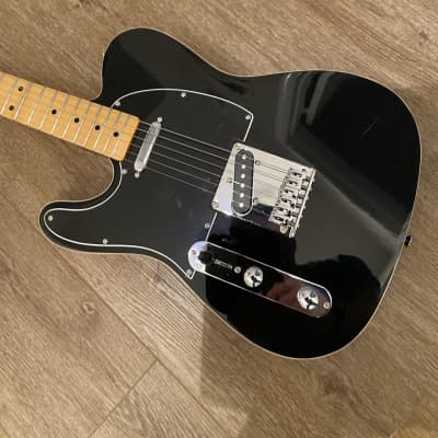 RW'S Custom Leftys beautiful Black Tele with Ivory binding | Reverb