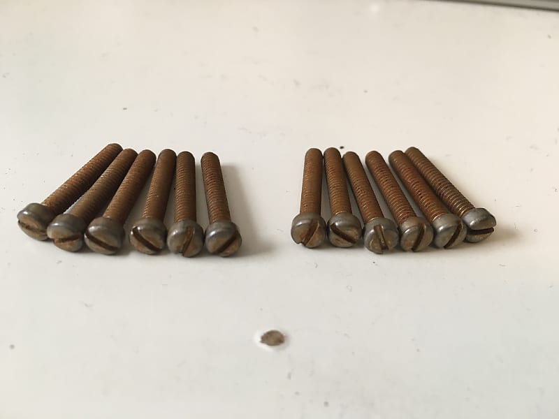 Set of 12 - 1018 Steel Nickel fillister head Relic Polepiece | Reverb