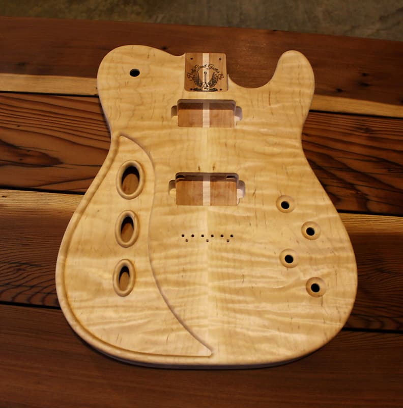 Holy Grail Guitar Co. unfinished Telecaster guitar body Flame | Reverb
