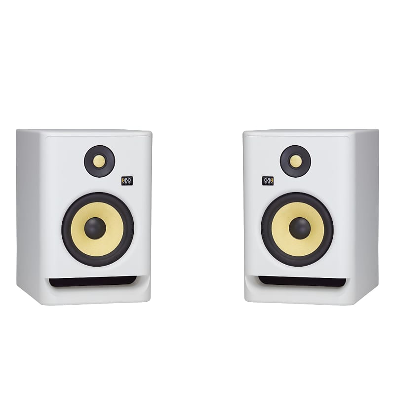 KRK ROKIT RP7 G4 Professional Bi-amp Studio Monitor (White | Reverb