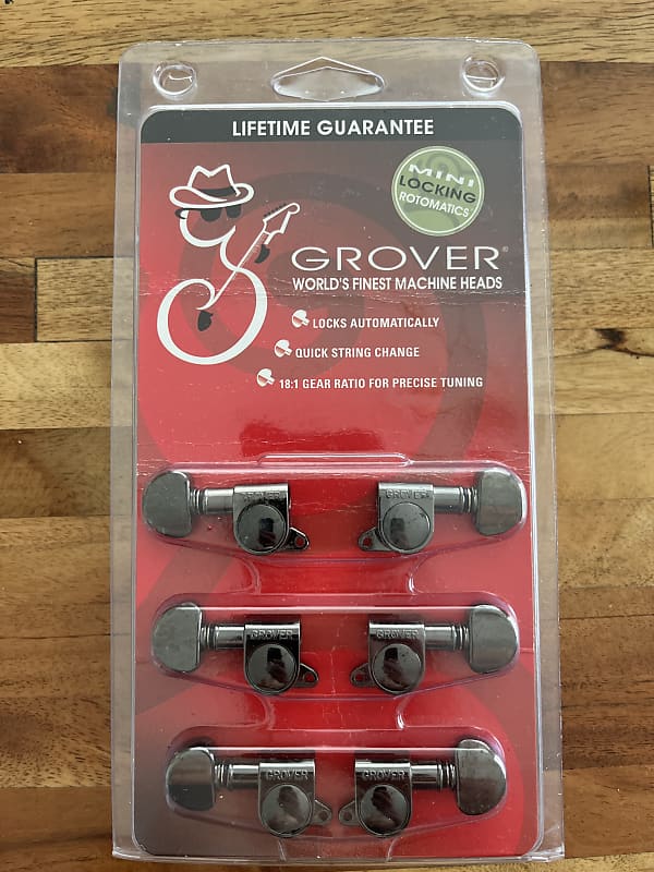 Grover Mini Locking Rotomatics 2023 - Black Chrome | Reverb