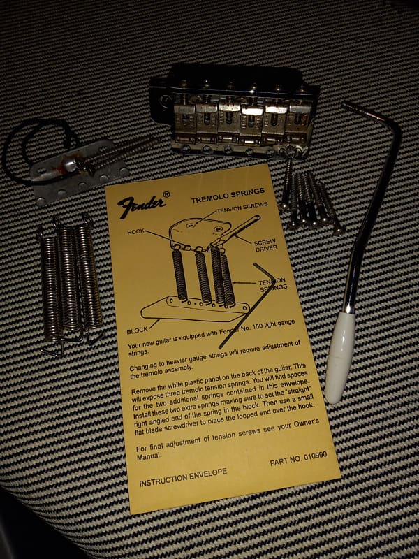 Fender USA 1994 AVRI '57 Complete Full Steel Block Tremelo | Reverb