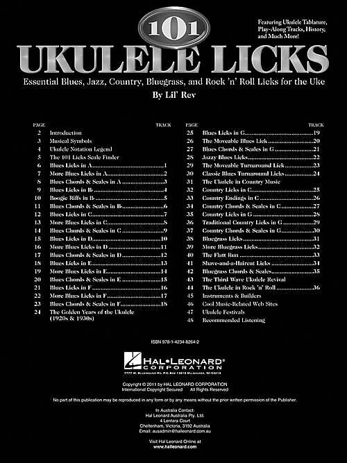 101 Ukulele Licks Essential Blues Jazz Country Bluegrass And | Reverb