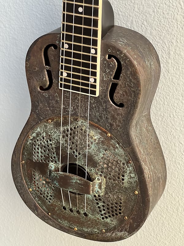 Kala Resonator Baritone Ukulele w/Pickup - Antique Copper | Reverb
