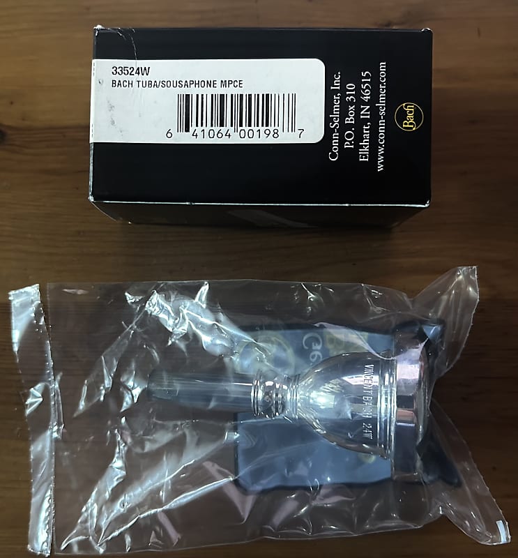 Bach 33524W Tuba Mouthpiece 24W 2010's - Silver | Reverb