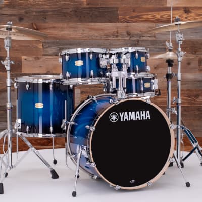 YAMAHA STAGE CUSTOM BIRCH, 5 PIECE DRUM KIT, DEEP BLUE | Reverb UK