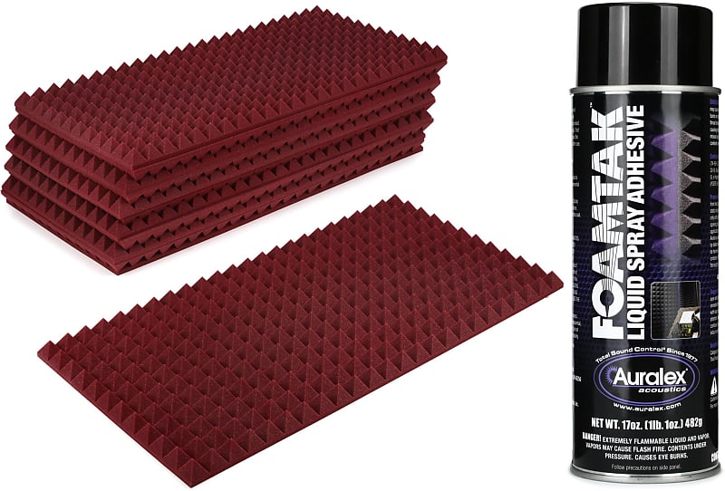 Auralex 2 inch Studiofoam Pyramids 2x4 foot Acoustic Panel | Reverb