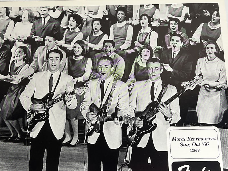 Fender Moral Rearmament Sing Out ‘66 8x10 glossy 60s promo | Reverb