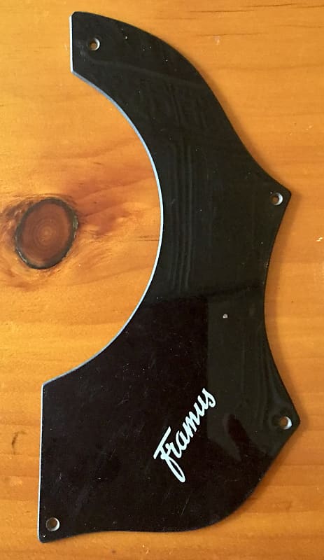 Framus Acoustic Guitar Pickguard 1960s-1970s - black w/white | Reverb