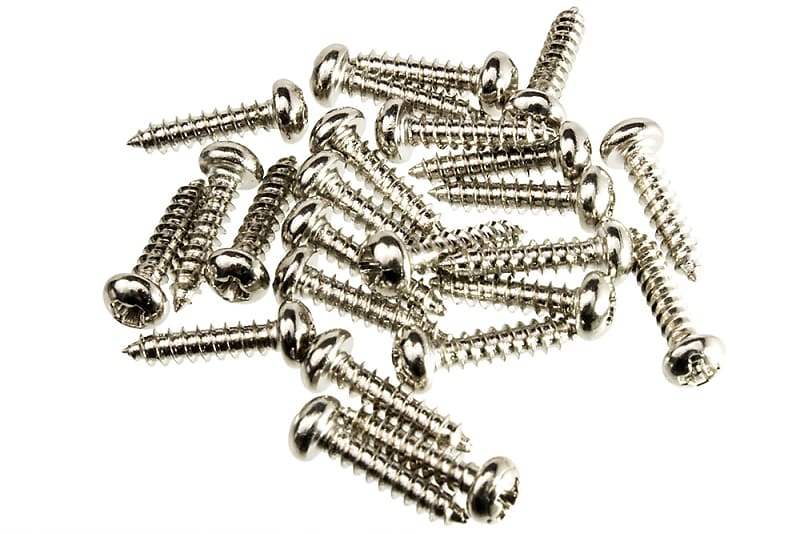 24 Pack Guitar/Bass Tuner Mounting Screws Nickel #2 3/8" | Reverb