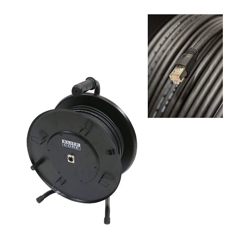 Super CAT5E 200 ft RJ45 Tactical Shielded Ethernet Reel Snake | Reverb