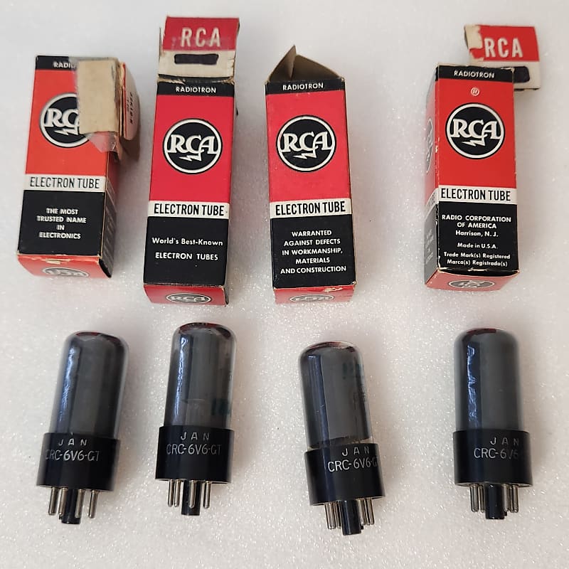 vintage Quad set RCA 6V6GT - 4 electron tubes - 2 Pairs - JAN | Reverb