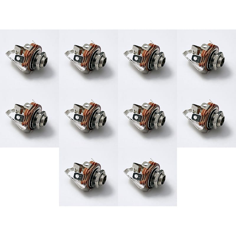 10 STEREO JACK 1/4inch Female Panel Mount Closed Circuit | Reverb