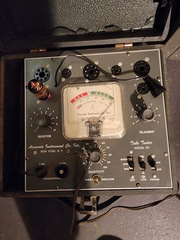 Accurate Instrument Co. Inc. Tube Tester 151 1950's - Gray | Reverb