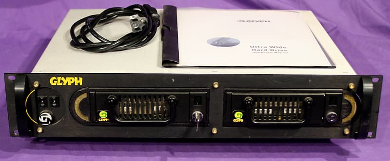 GLYPH b22s02 Rack Mount Hard Drive unit w/ 2 hard drives | Reverb