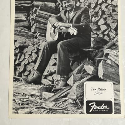 Fender Tex Ritter 60s 8x10 glossy photo | Reverb