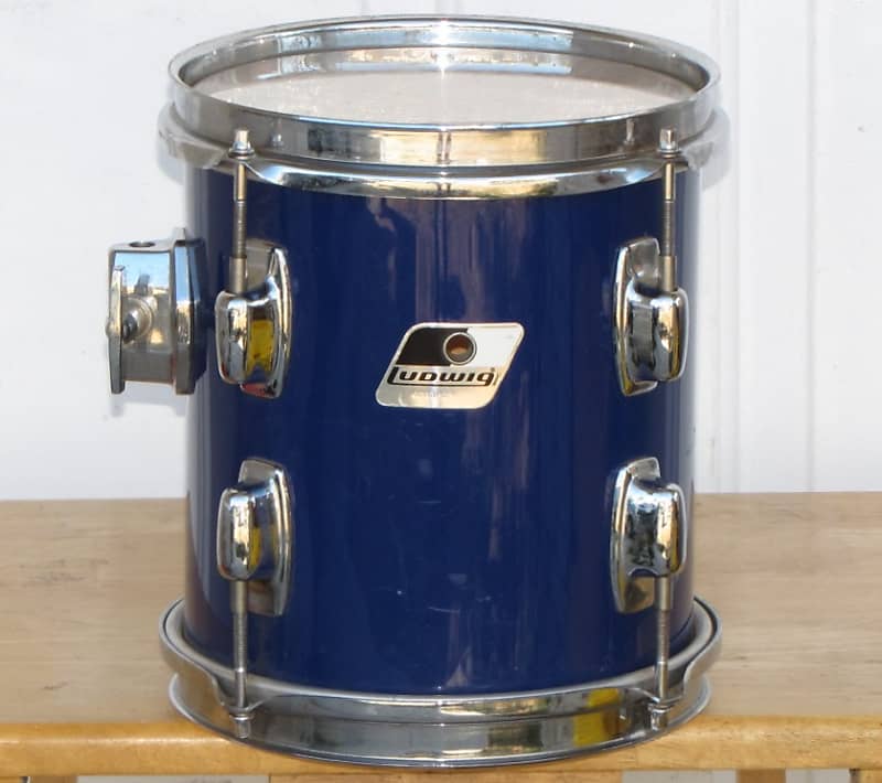 Vintage Ludwig 8" Tom for Drum Set Blue Cortex Maple Wood | Reverb