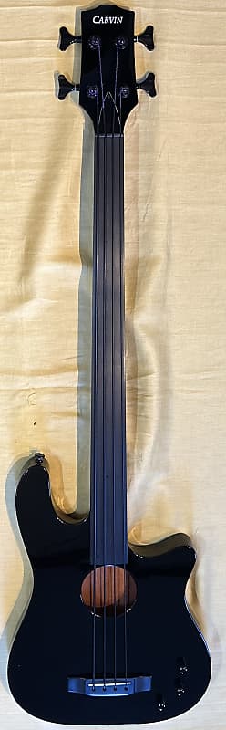 Carvin AC40f Fretless Electro-Acoustic Bass - Black | Reverb