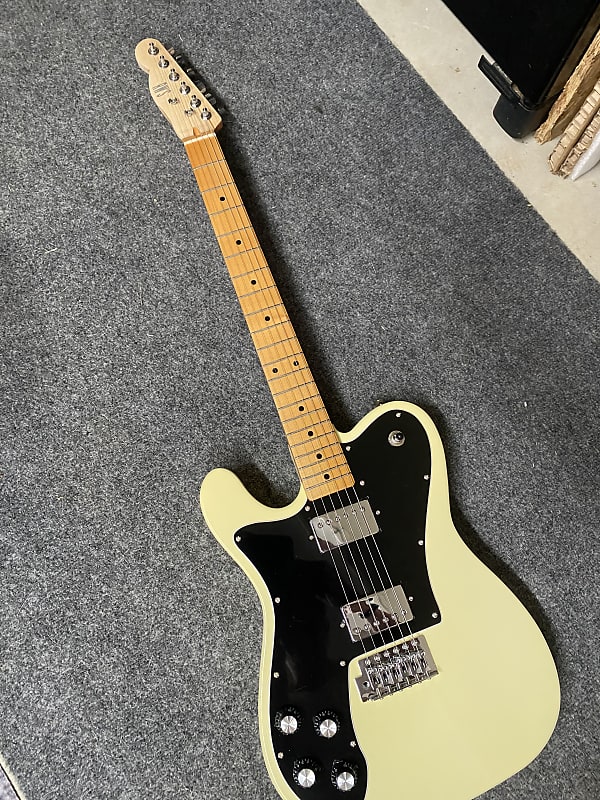 RW'S Lefty Custom Guitars Ivory Twin Humbucker Tele. with | Reverb