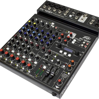 Peavey PV 10 BT 10 Channel Compact Mixing Mixer Console with | Reverb