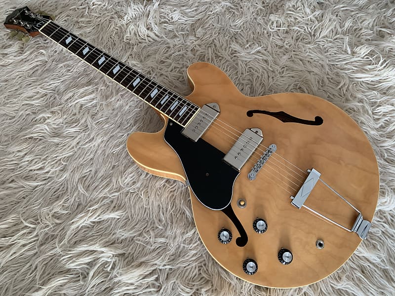 2003 Epiphone Casino Left Handed Natural Hollow Body Electric | Reverb