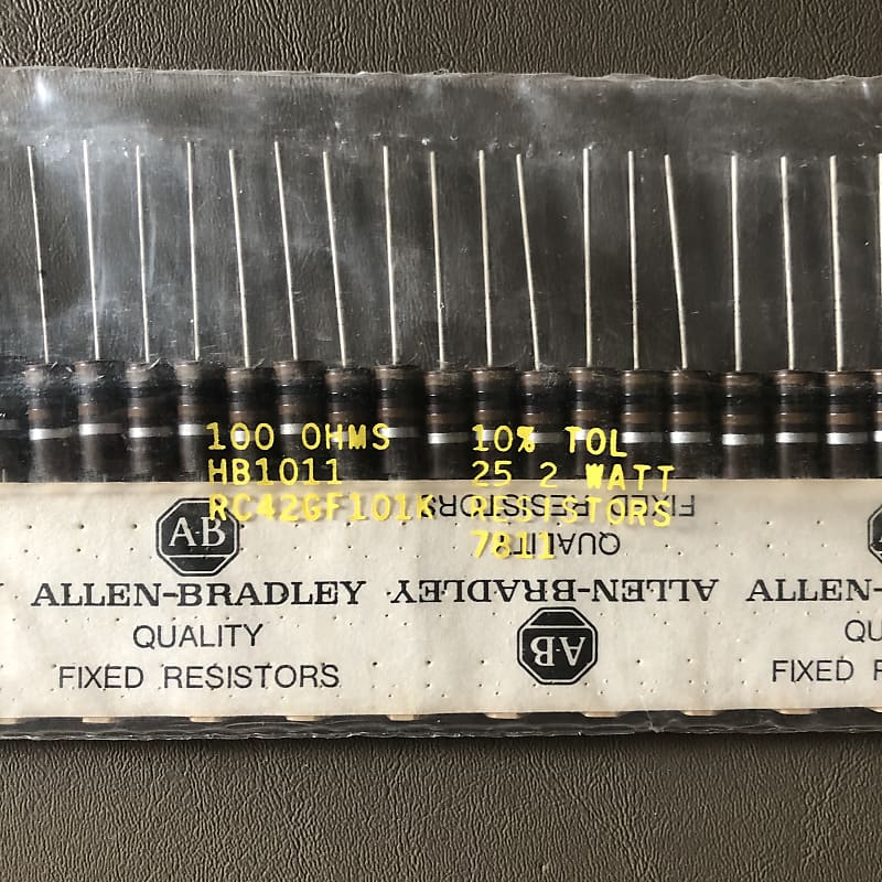 26 Allen-Bradley 100 Ohm 2 Watt Carbon Composition Resistors | Reverb