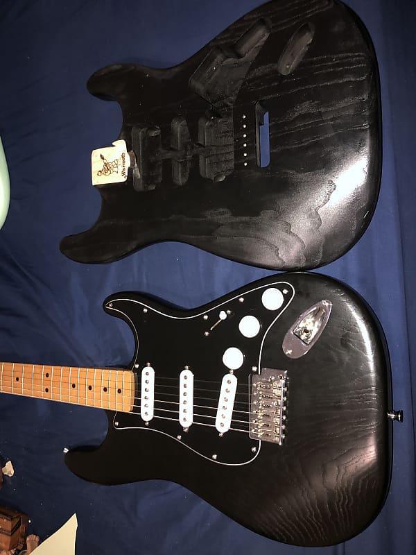 Warmoth 7/8 size stratocaster guitar body with hardshell case | Reverb