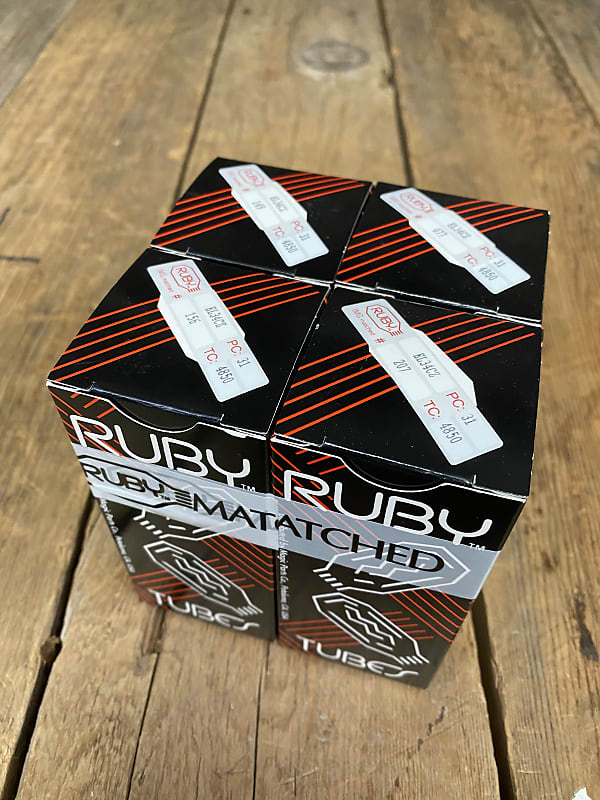 JJ Electronic EL34CZ EL-34 Matched Quad Ruby branded 2010s | Reverb